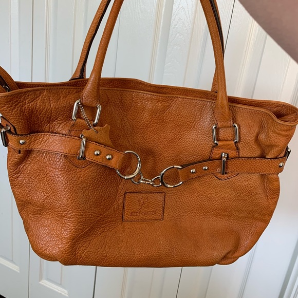 Novin leather | Bags | Novin Leather Tote Saddle Colored | Poshmark